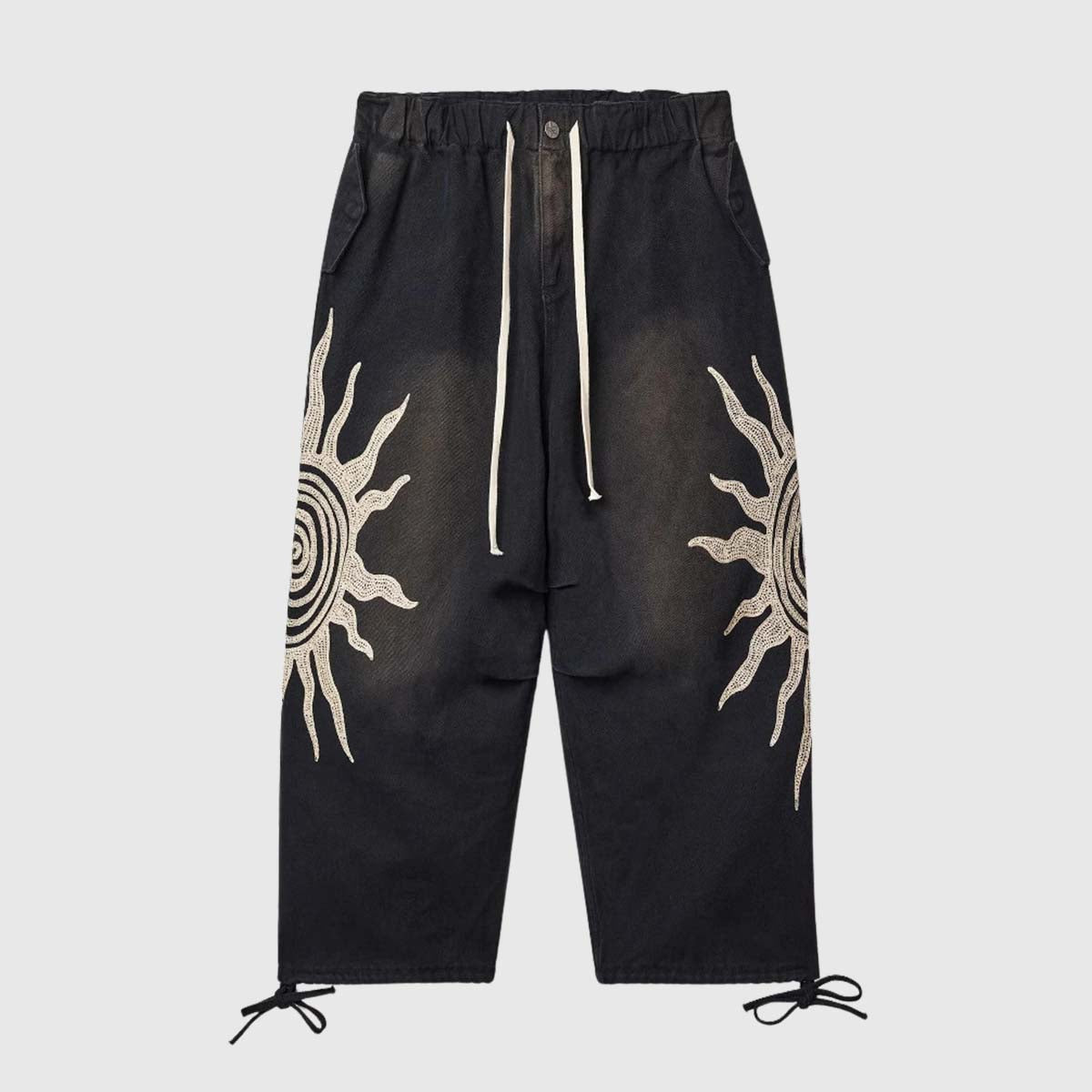 Sun Graphic Drawstring Pants – oreosquishy