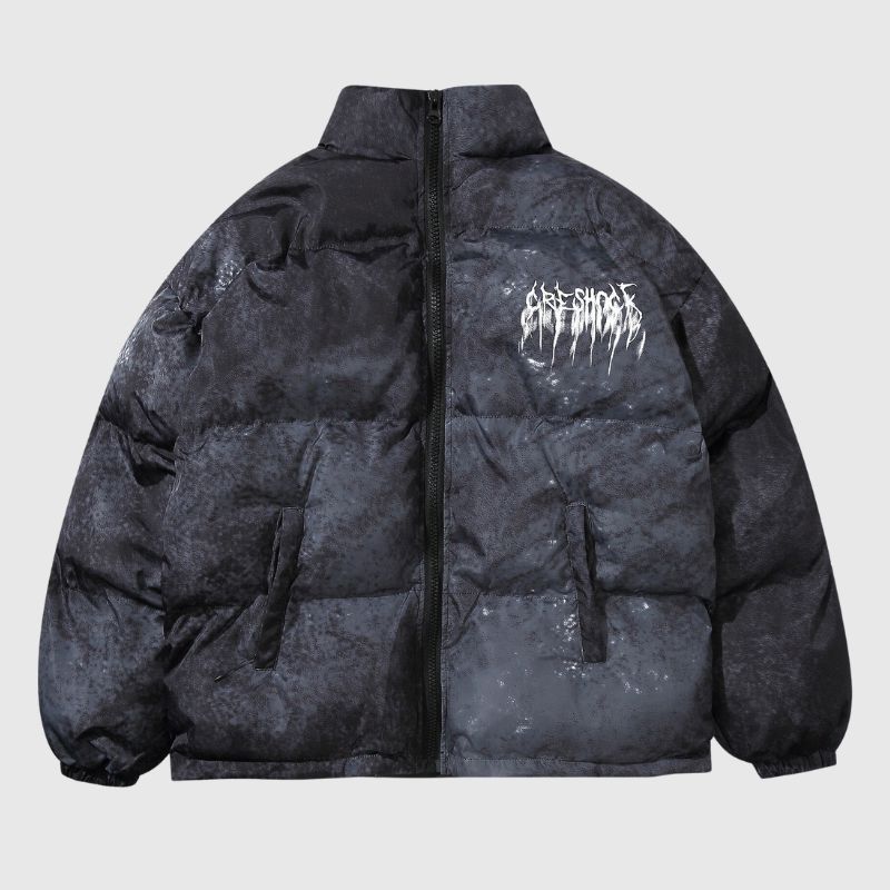 Oversized Thorn-Embossed Insulated Puffer – oreosquishy