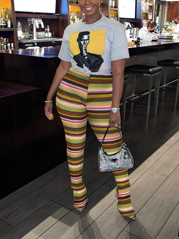 Striped Flare Pants – oreosquishy