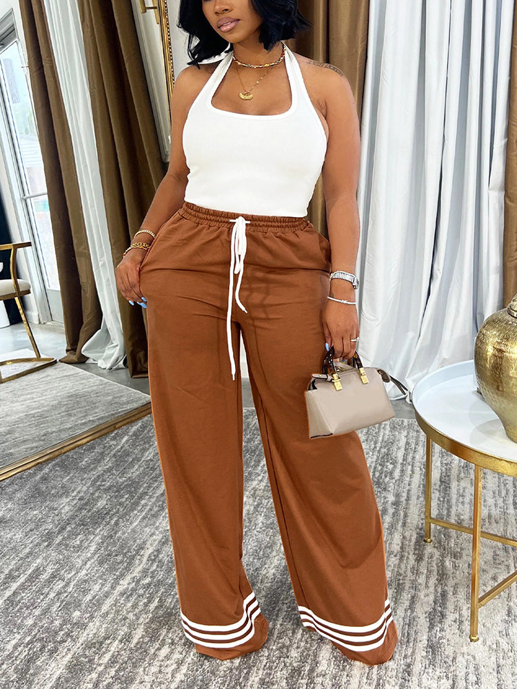Contrast Wide Leg Pants – oreosquishy